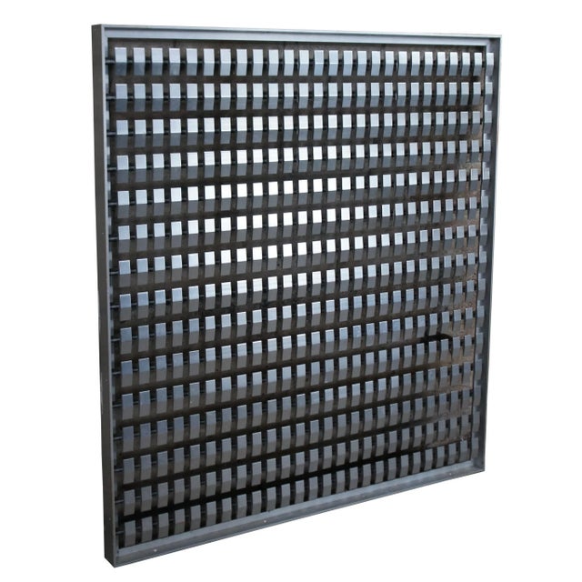 Mid-Century Modern Lexington Public Library Geometric Steel Art Wall ...