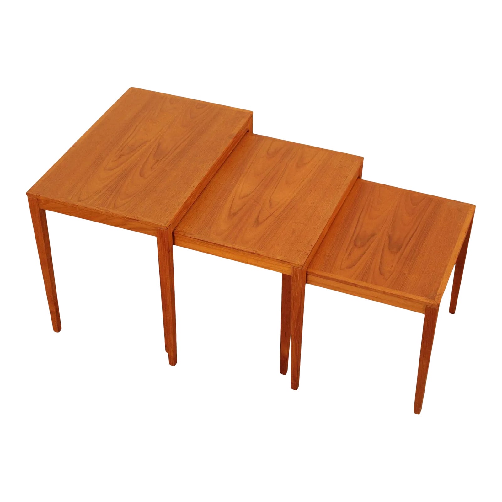 Mid Century Danish Modern Nesting Tables - Set of 3 | Chairish