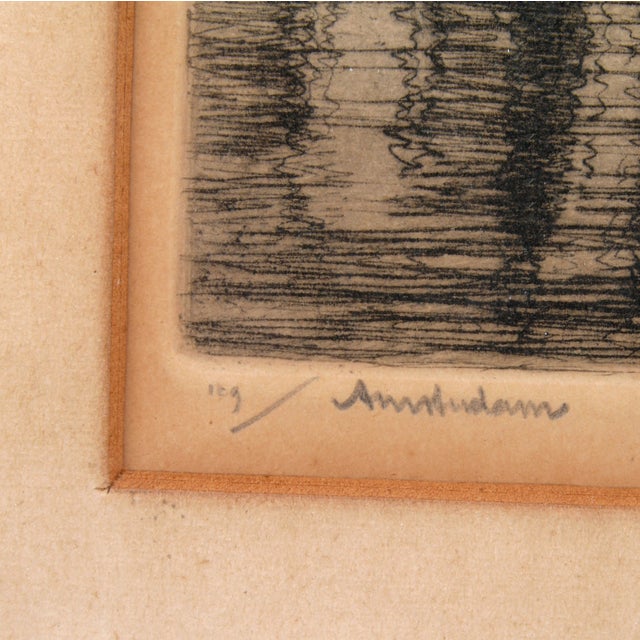 Signed Amsterdam Etching by Roodenburg | Chairish