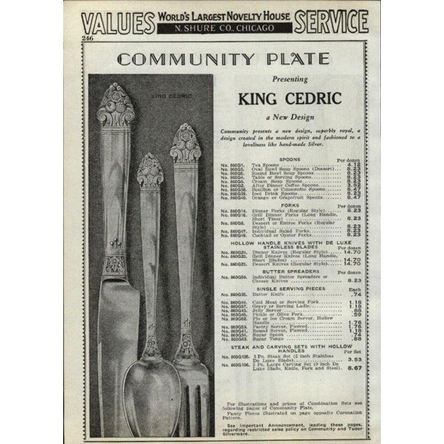 Pair of 1940's "King Cedric" Oneida Cocktail Oyster Seafood Forks | Chairish