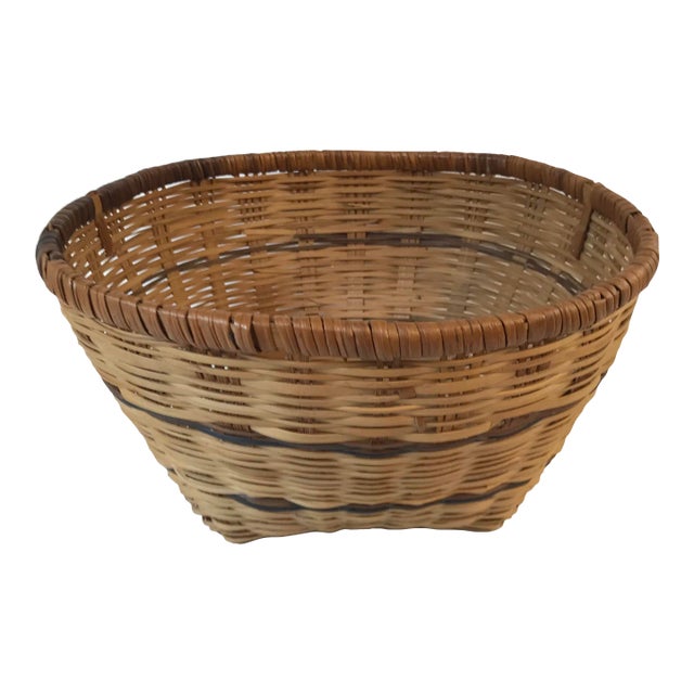Vintage Woven Chinese Basket | Chairish