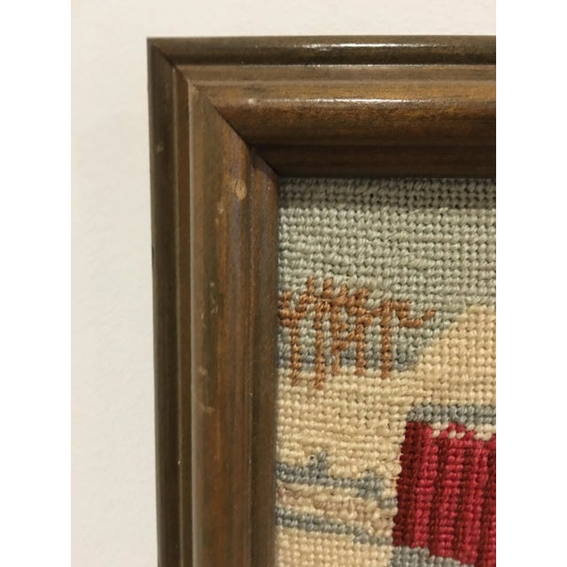 Winter/Christmas Scene Needlepoint Art | Chairish