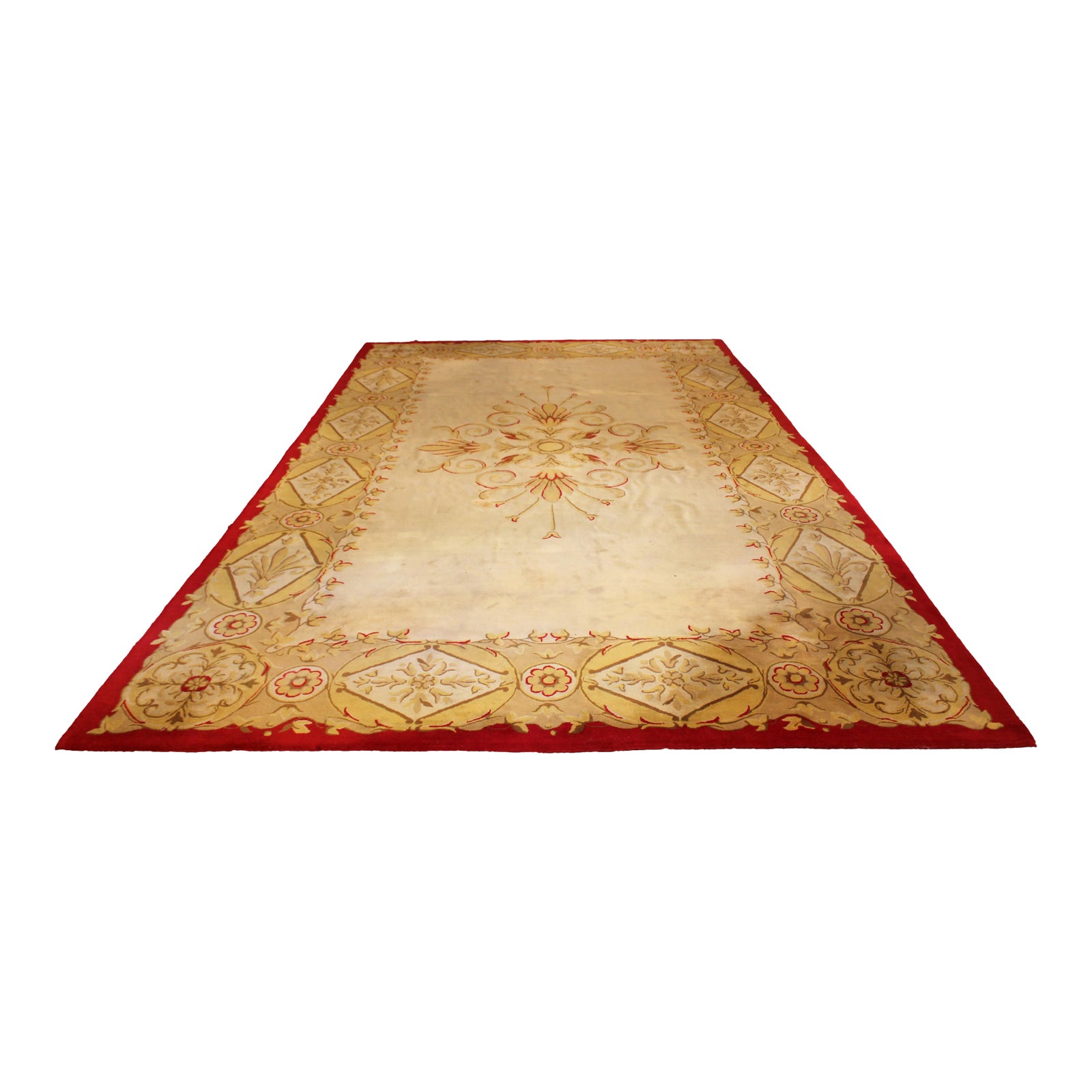 Mid 19th Century German Biedermeier Wool Rug | Chairish