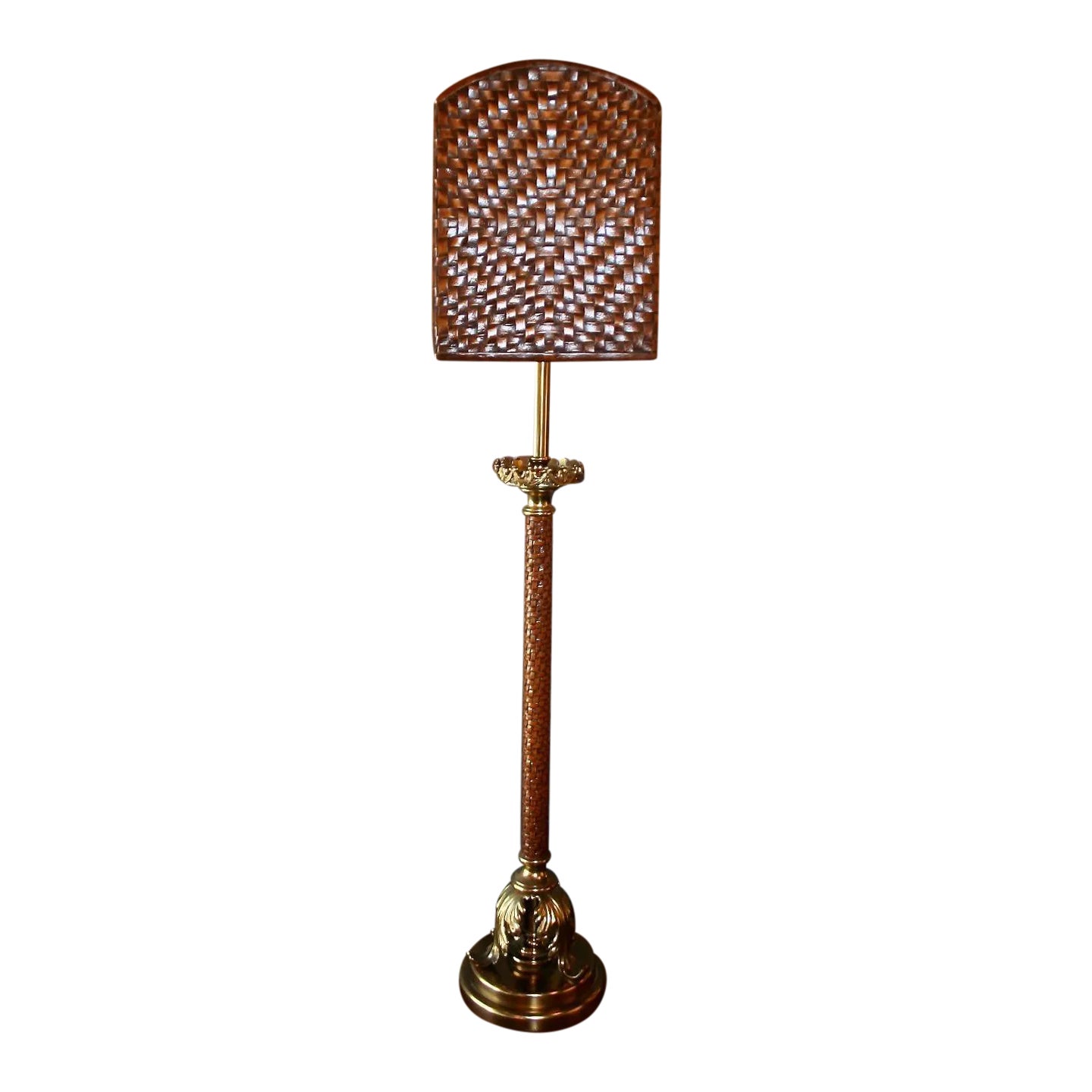 Leather Torch Table Lamp | Chairish