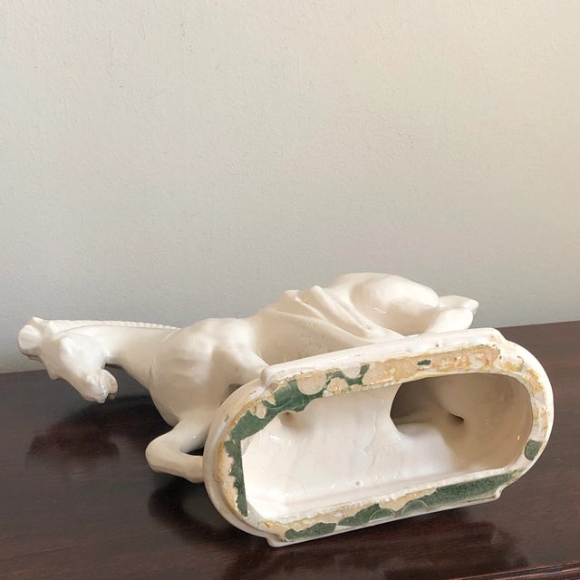 Circa 1960 Ceramic Trojan War Horse Sculpture | Chairish