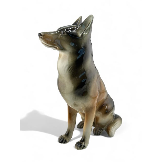 1960’s Royal Dux Porcelain German Shepherd Dog Statue Czechoslovakia ...