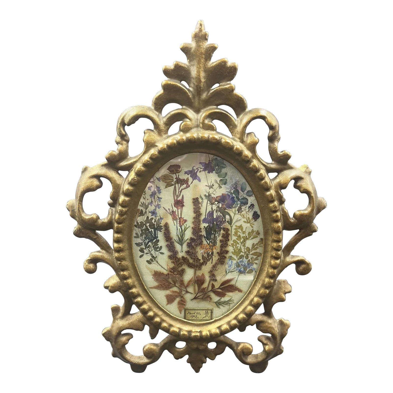 Vintage Brass Picture Frame | Chairish