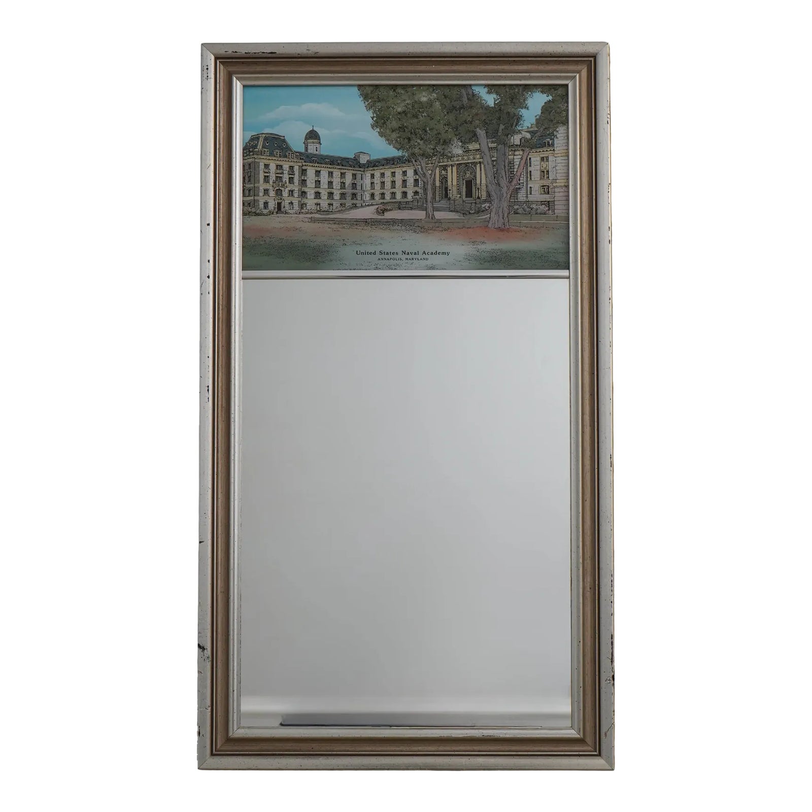 Eglomise Designs of Boston Naval Academy Mirror | Chairish