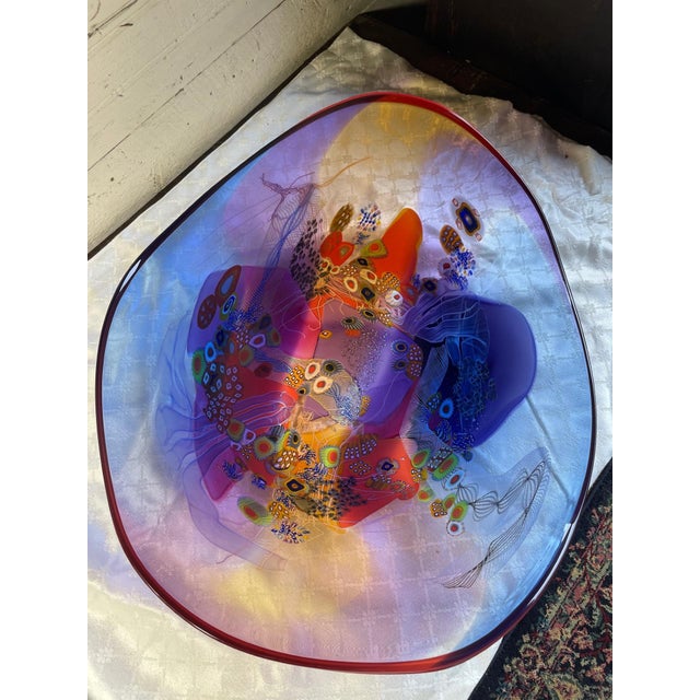 "Lava and Purple Platter" by American Studio Glass Artist Wes Hunting ...