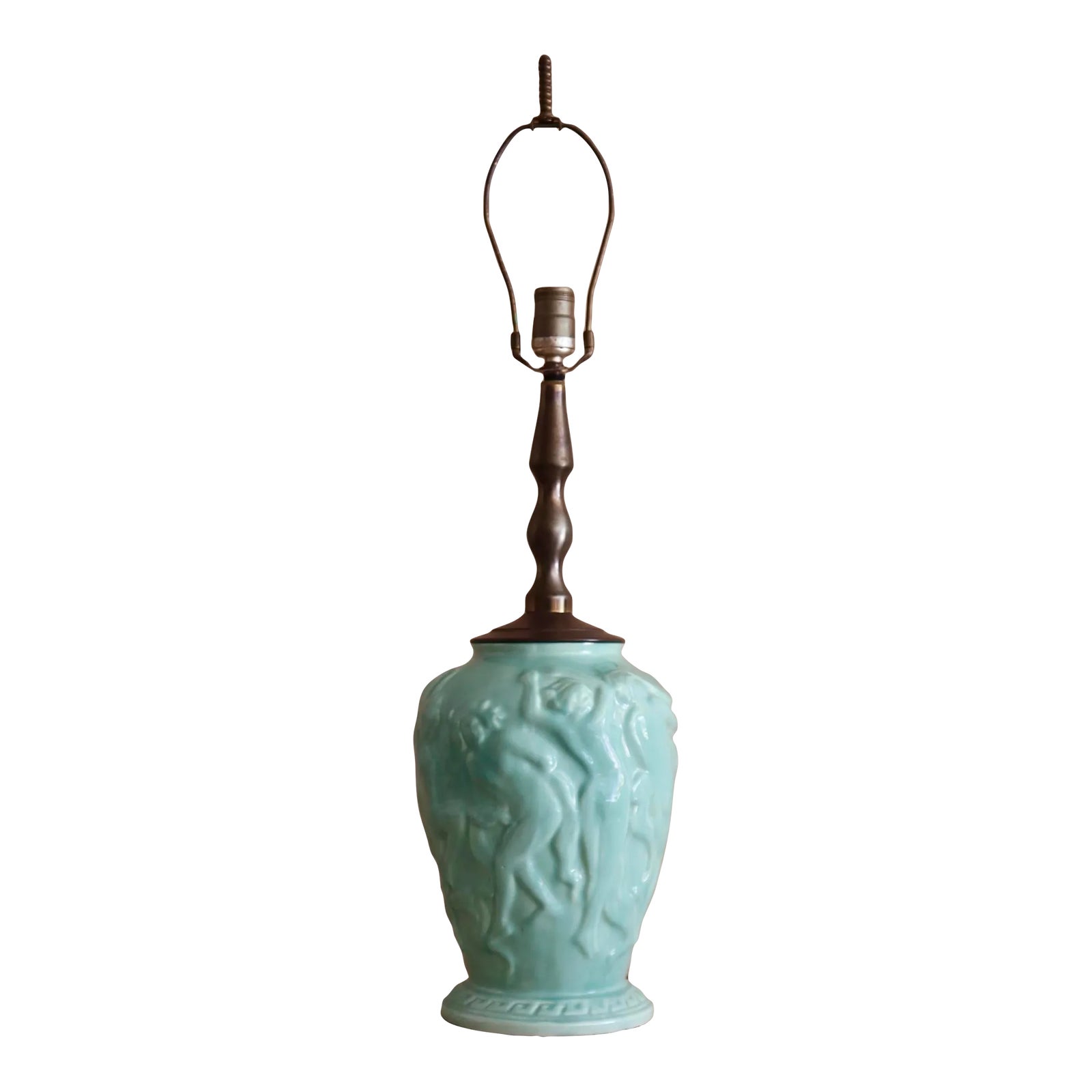 1930s Art Deco Grecian Muses Lamp | Chairish