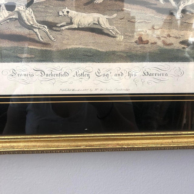 Antique Framed Etching of "Francis Duckenfield Astley Esqr and His ...