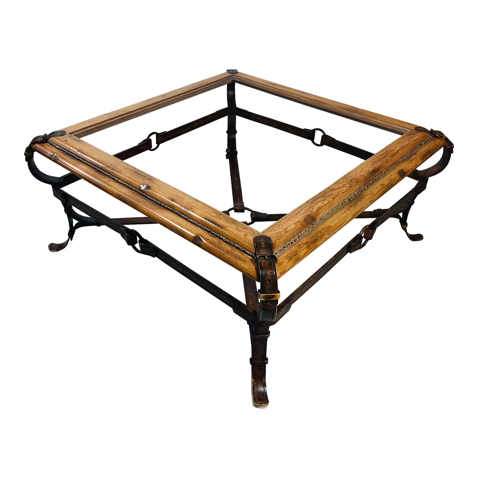 Hermès Style Equestrian Buckle Coffee Table | Chairish