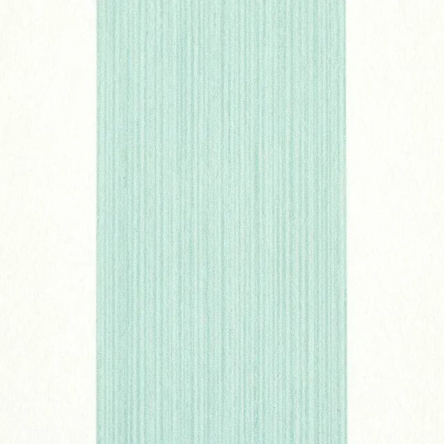 Schumacher Edwin Stripe Wide Wallpaper in Seaglass | Chairish