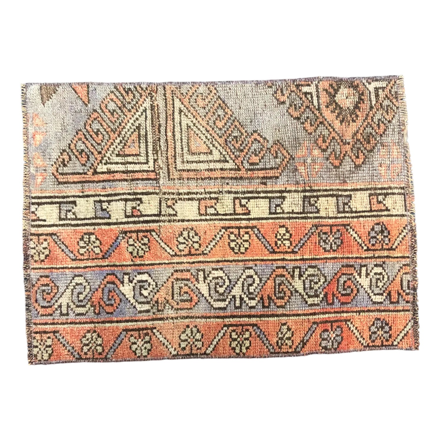 Small Vintage Turkish Wool Rug, 1960s | Chairish