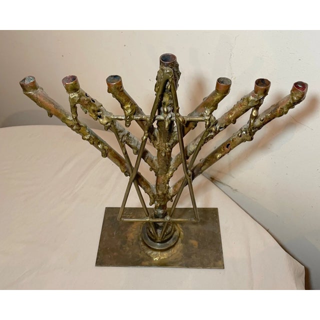 Share Vintage Handmade Brass Copper Signed Brutalist Jewish Judaica ...