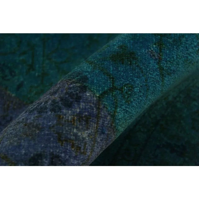 Boho Chic Overdyed Color Reform Blue/Green Area Rug - 4'1 X 6'0 | Chairish