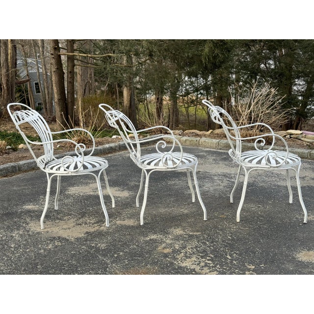 Vintage Iron Francois Carre Style Starburst Pinwheel Chairs by Unopiù ...
