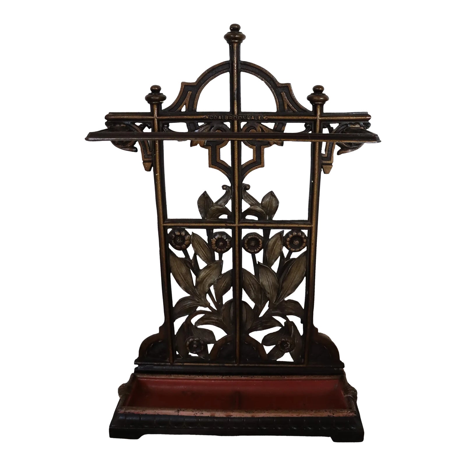Coalbrookdale Victorian Cast Iron Umbrella Stand | Chairish