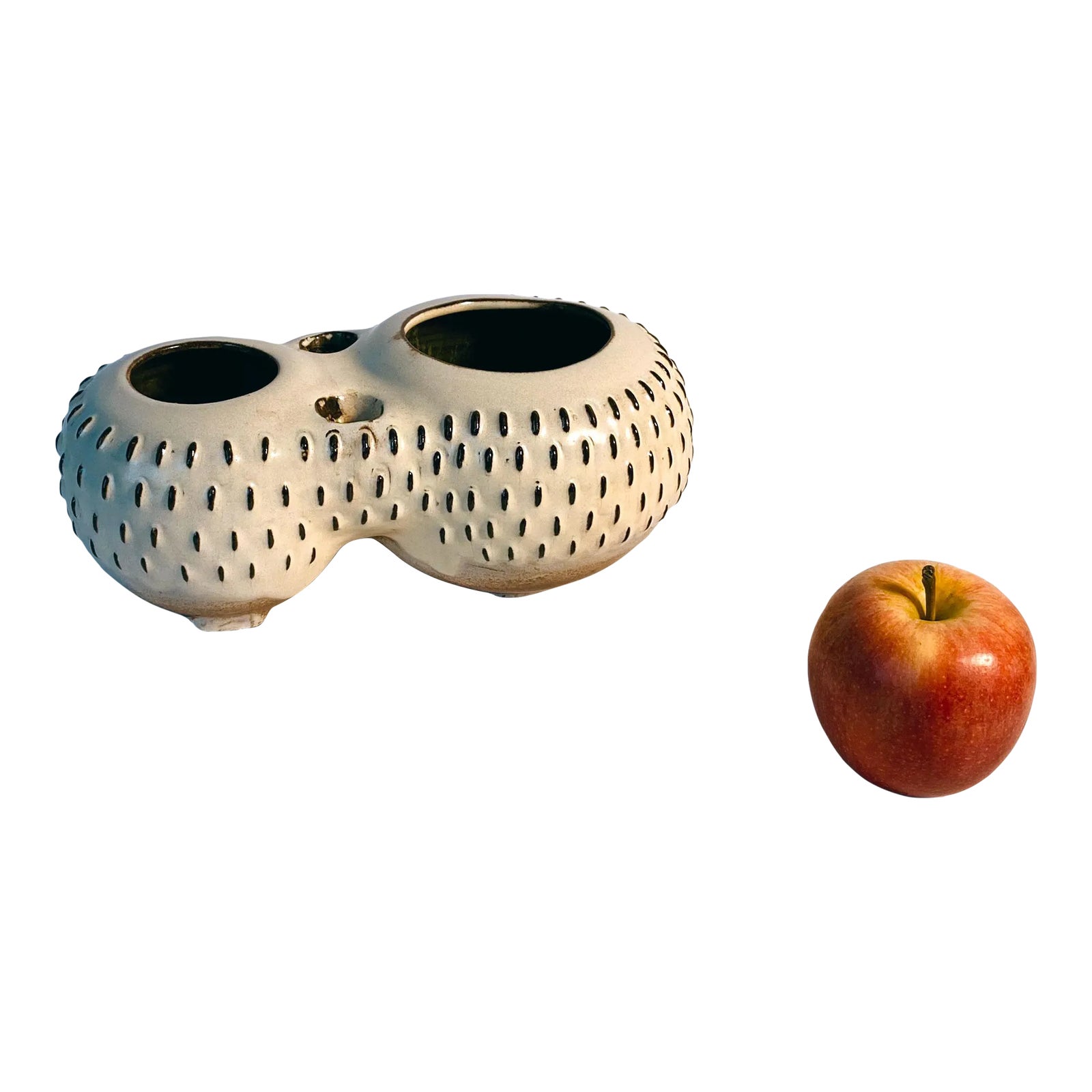 Folk Art Pottery Dual Candle Holder and Planter by Wolfgang Geisler ...