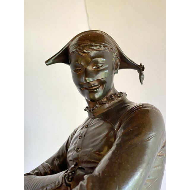 Victorian Bronze Statue of Arlequin Harlequin by René De Saint-Marceaux ...