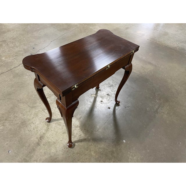 Ethan Allen Georgian Court Folding Leg Expandable Table | Chairish