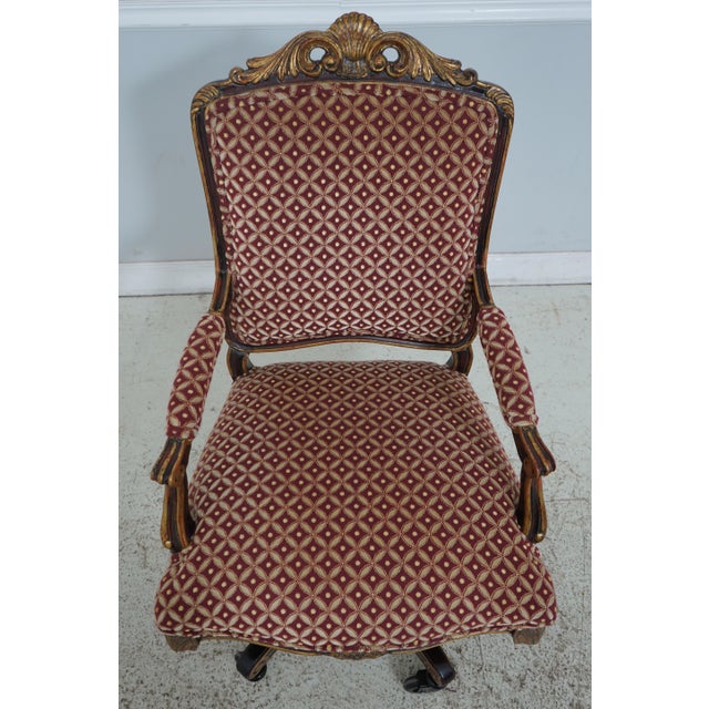French Louis XV Style Upholstered Desk or Office Chair | Chairish