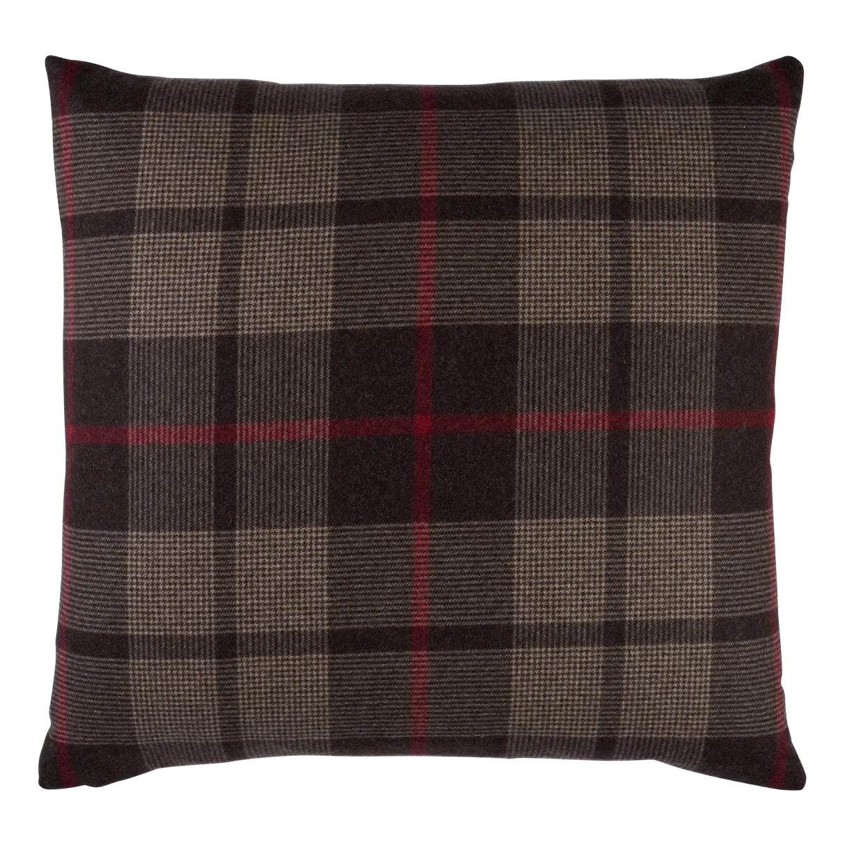 Schumacher Montana Wool Plaid 20" Pillow In Java | Chairish