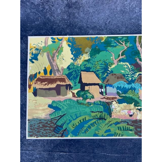 Mid 20th Century Millard Sheets Tropical Paradise Color Block Print ...
