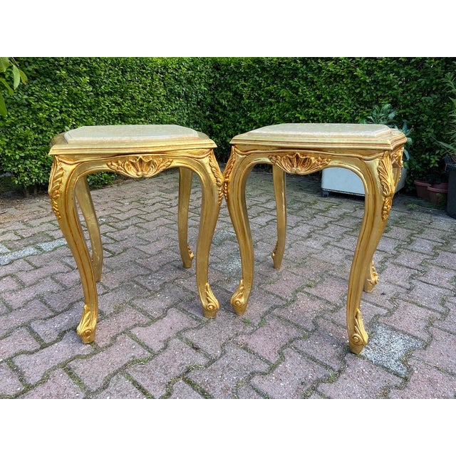 French Louis XVI Style Side Tables -A Pair | Chairish
