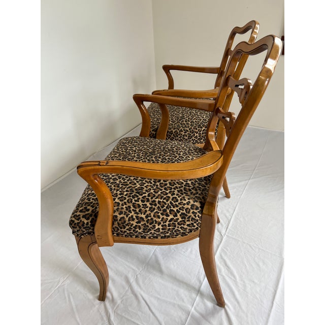 Vintage French Country Wavy Ladder Back Arm Chairs- a Pair | Chairish