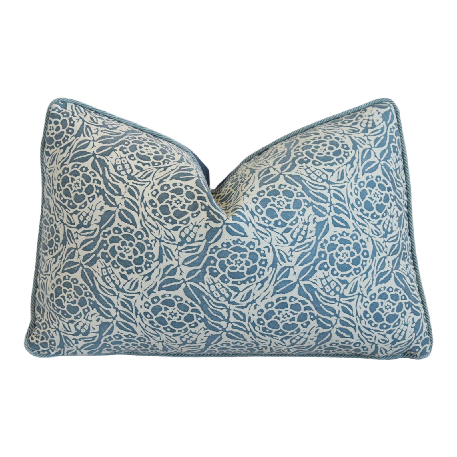 Designer Italian Mariano Fortuny Fiori Feather/Down Pillow 18” X 11 ...