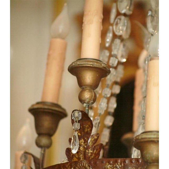 18th Century 12 Light Tole Chandelier From Lucca | Chairish