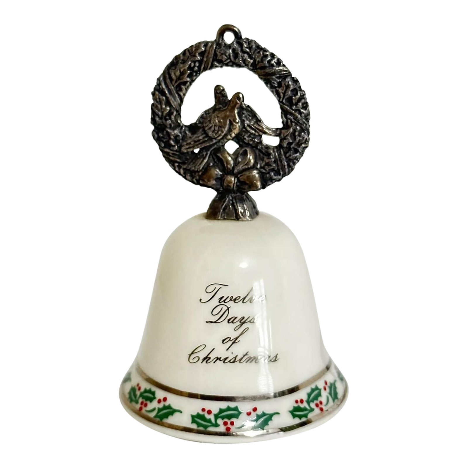 Vintage 1990 Reed & Barton 12 Days of Christmas Bell Ornament | Chairish