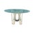 Crackle Glass Iconic Foyer-Dining table with Sculptural Modern Curved ...
