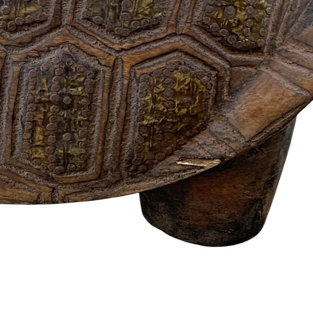Vintage African Wooden Turtle | Chairish