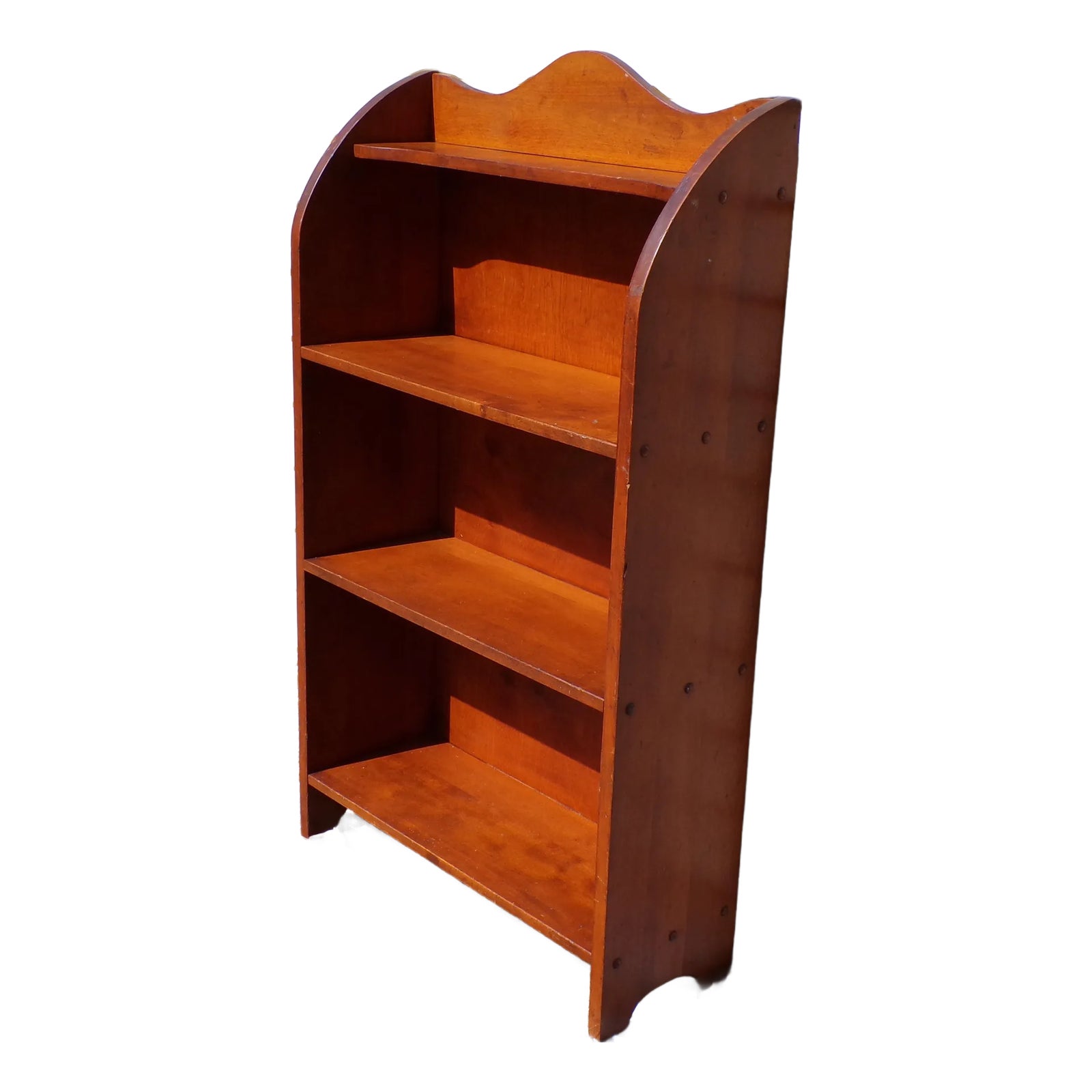 Vintage Heavy Solid Maple Bookcase Open Shelving Unit Display Cabinet ...