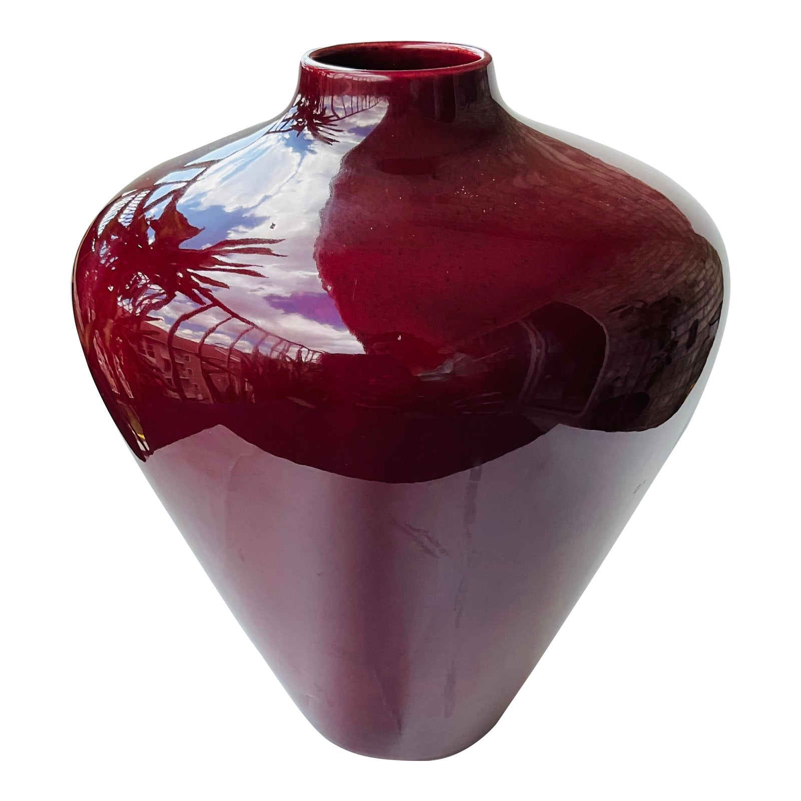 1990s Postmodern Haeger Art Pottery Vase #4444 | Chairish