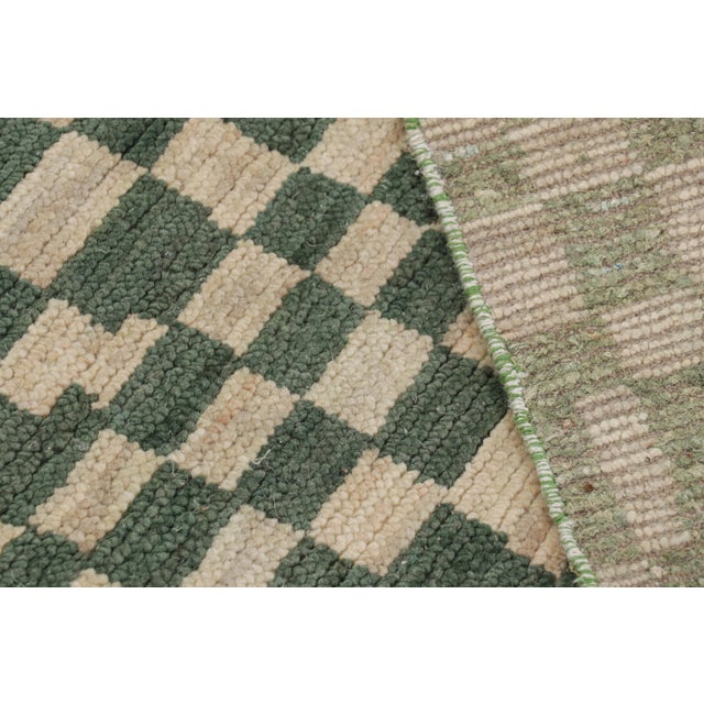 Rug & Kilim’s Moroccan Style Rug in Blue, Green and Beige Geometric ...