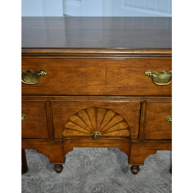 Vintage Baker Inlaid Cherry Wood Georgian Style Lowboy | Chairish