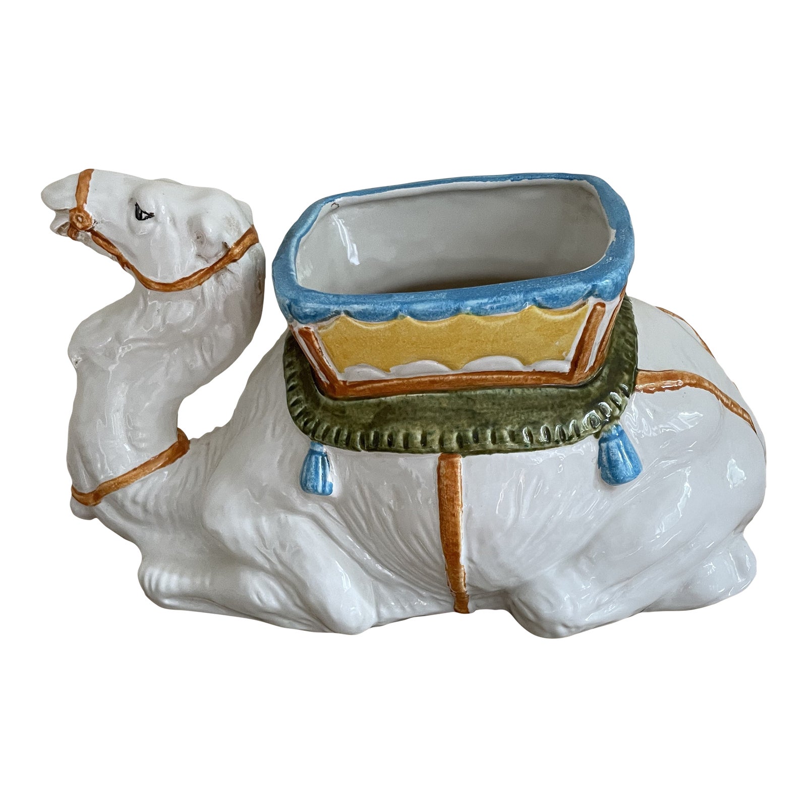 Vintage Italian Ceramic Camel Planter | Chairish