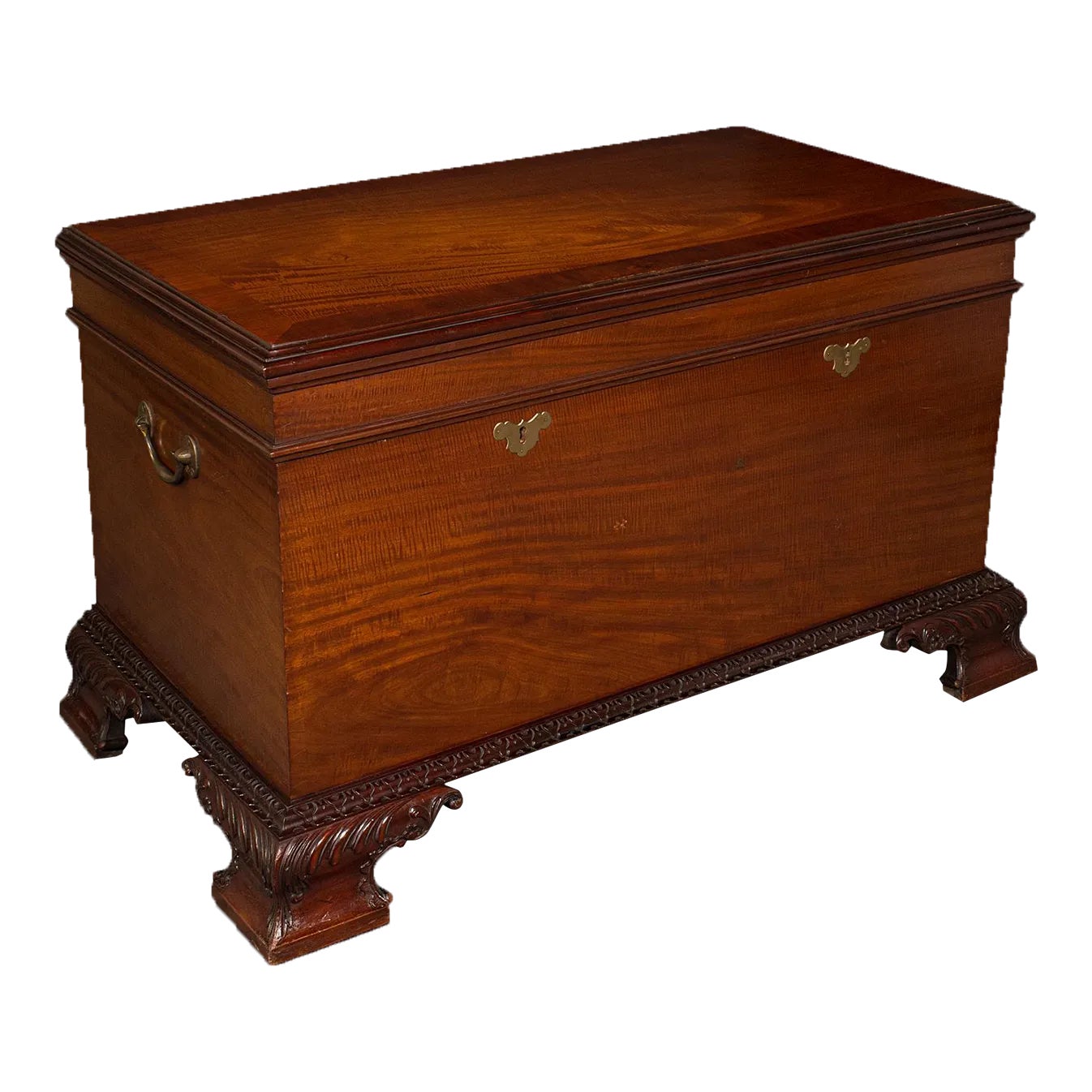 1930s Large Vintage Art Deco Japanese Camphor Trunk | Chairish