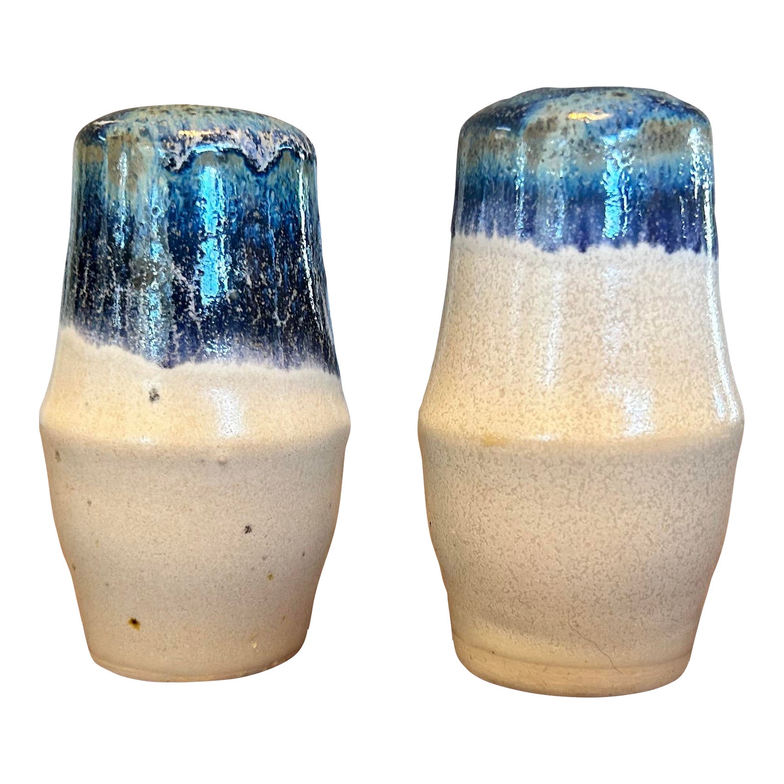 1990s Americana Arts & Crafts Movement Hand Thrown Ceramic Salt ...