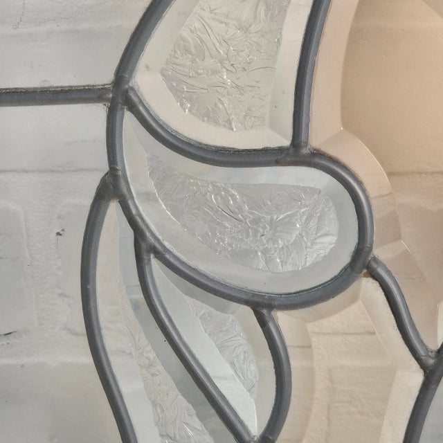 Large Glass Window Framed Architectural Salvage W/ Jewels | Chairish