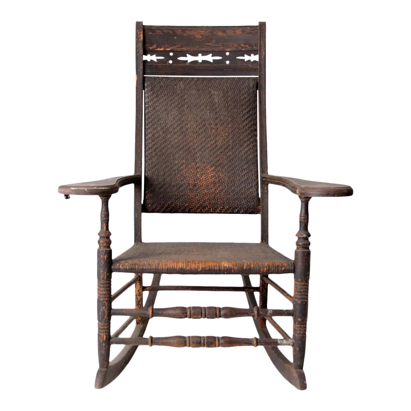 Antique American Rustic Rocking Chair | Chairish
