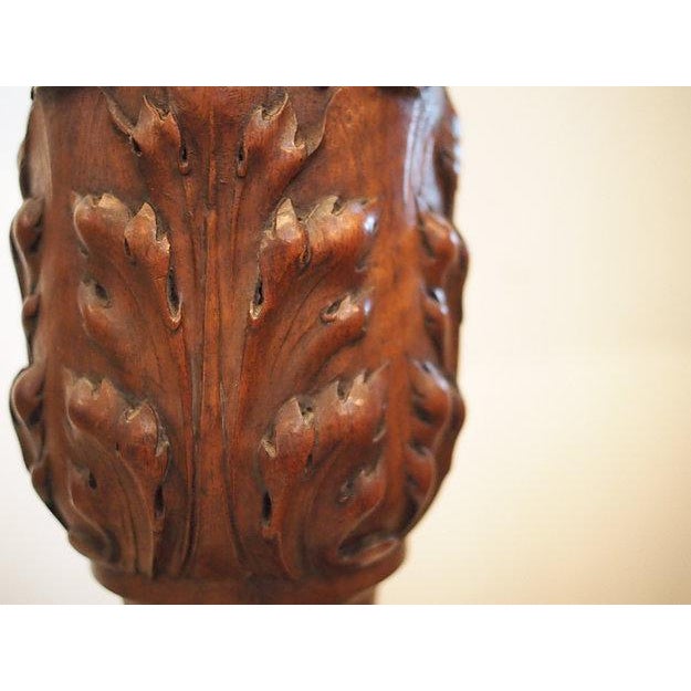 18th Century Walnut Baluster Mounted Lamp | Chairish