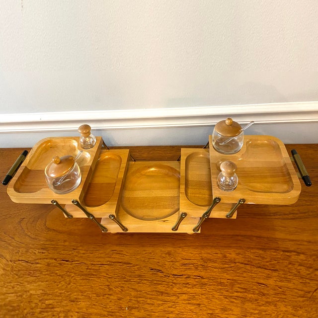 Karoff Original 50s Wood Mid Century Modern 3-Tier Expandable Buffet ...