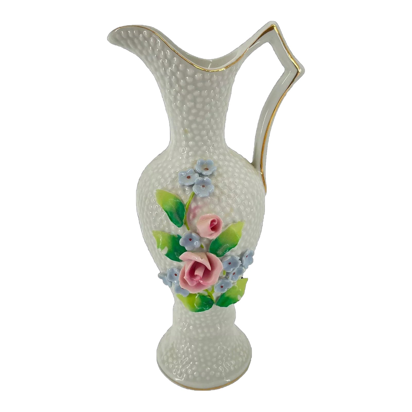 Vintage Japanese Grantcrest Floral Bud Vase Pitcher | Chairish