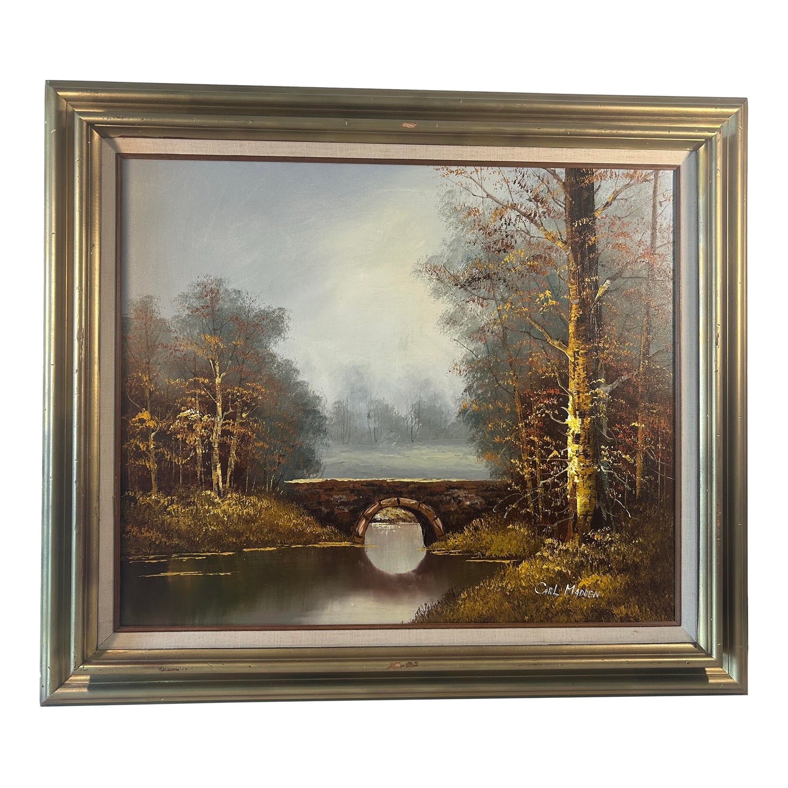 Mid 20th Century Original Carl Madden Oil Painting on Canvas, Framed ...