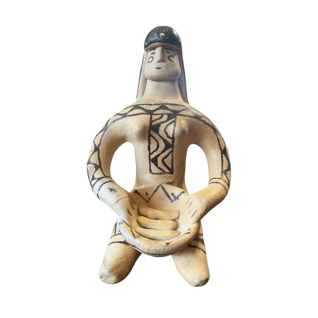 Vtg Karaja Brazil Clay Primitive Sculpture ~ Clay Tribal Made Female ...