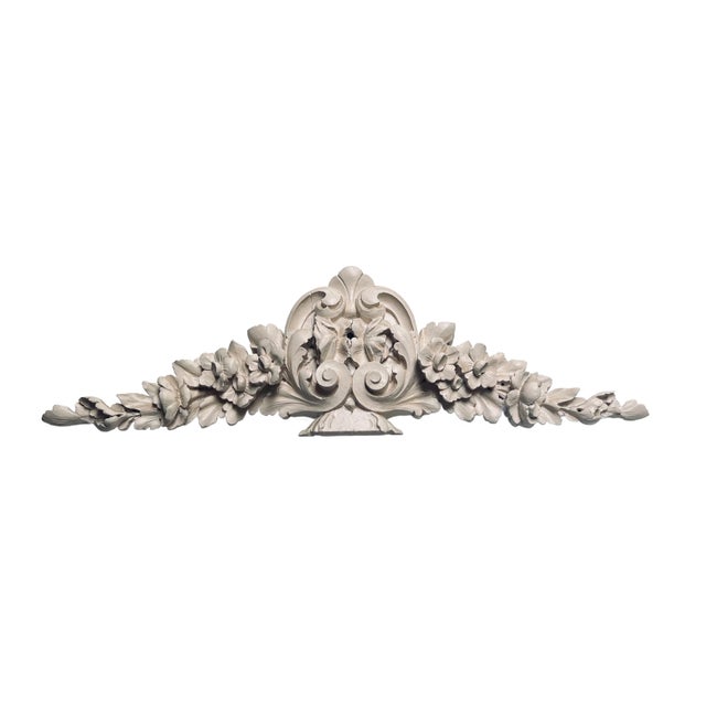 Pair of Architectural Carved Wood Pediment Wall Hangings | Chairish